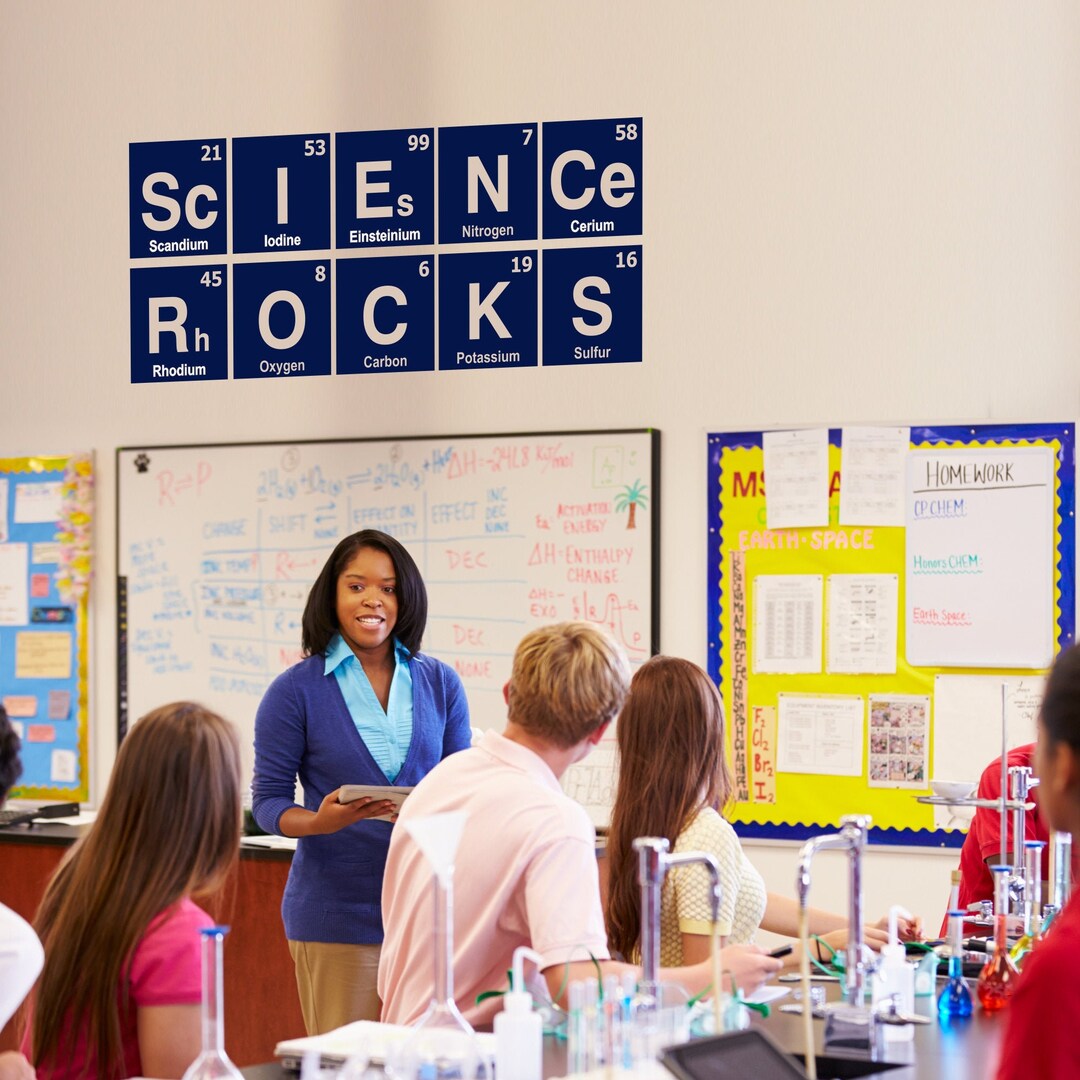 Science Rocks Elemental Wall Graphic Science Classroom Decor | Wall ...