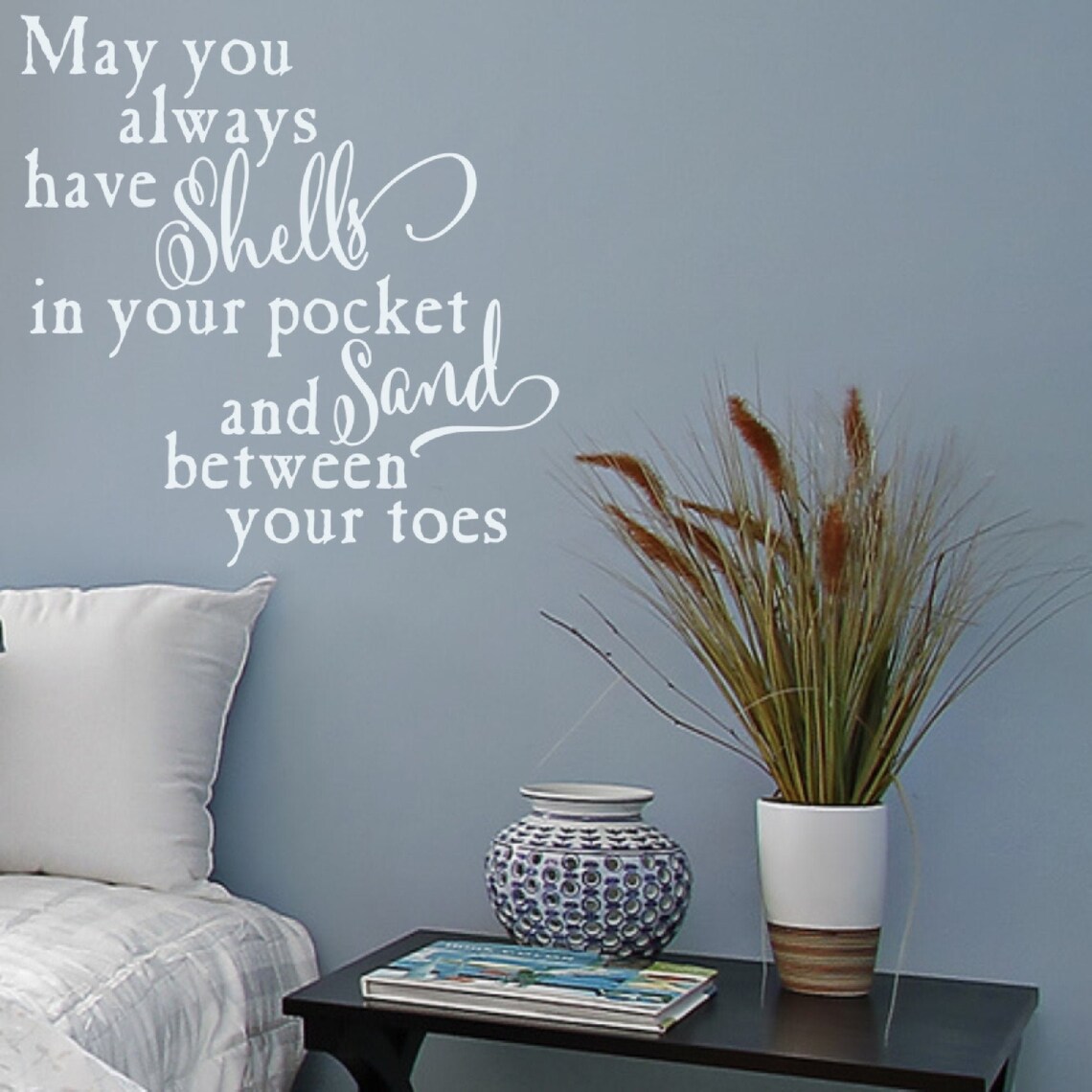 Beach Shells Sand Quote Wall Decal | Nautical Home Decor - Etsy