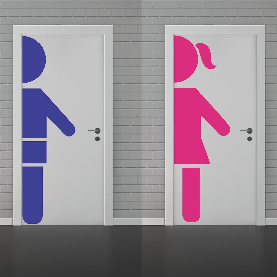 Large Boy & Girl Restroom Wall Decal Signs for Schools, Classrooms ...