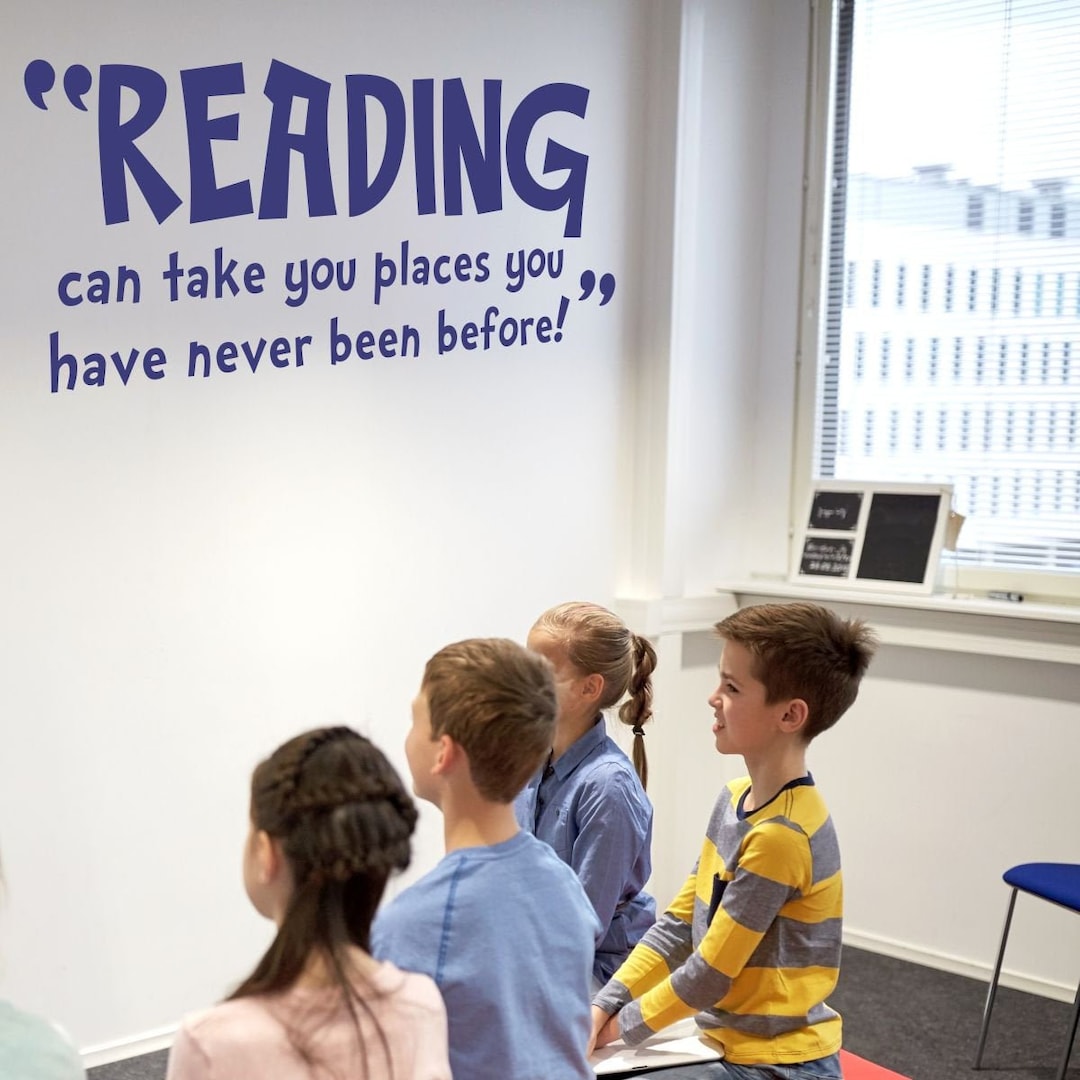Reading Takes You Places Wall Decal | Library, Classroom Decor - Etsy