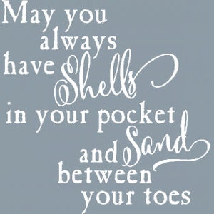 Beach Shells & Sand Inspirational Quote Decal | High Quality Self ...