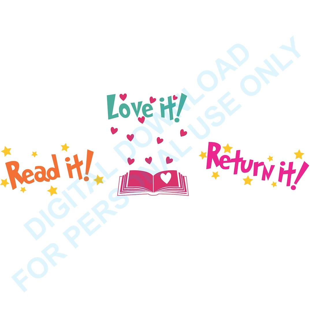 Read It, Love It, Return It! - Library Decor Art | Digital Download ...