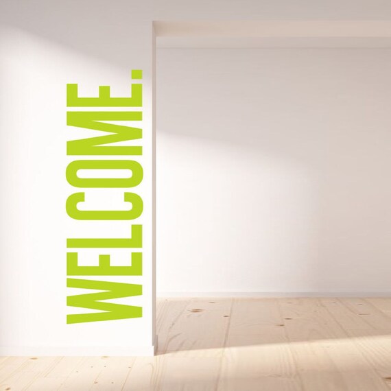 Large WELCOME Doorway Sign Decal Wall Decal Art Decor For | Etsy