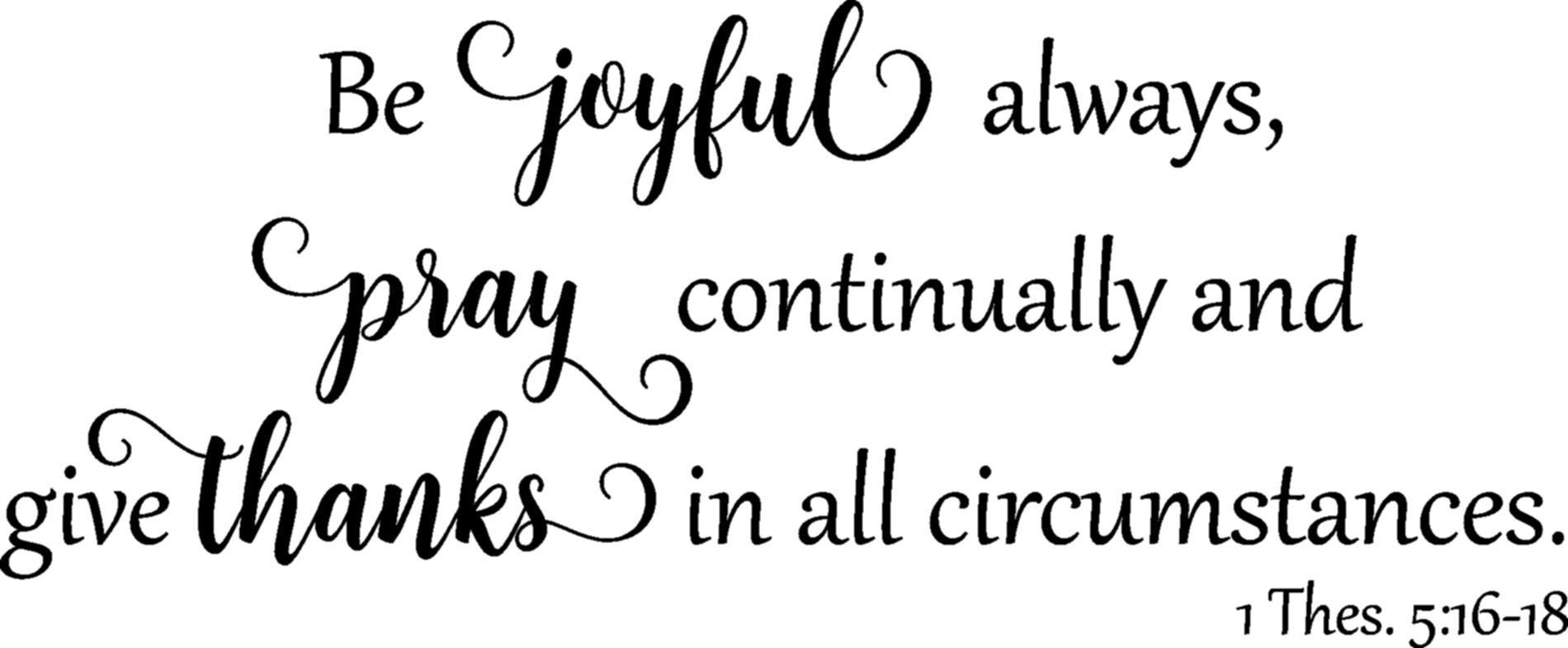 Be Joyful, Pray, Give Thanks 1 Thes. Bible Verse Scripture Wall Art ...