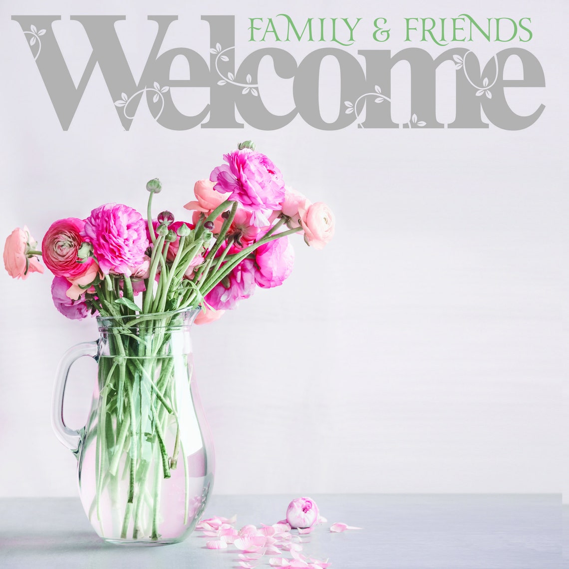 Welcome Family & Friends Custom Decal Peel and Stick Vinyl - Etsy