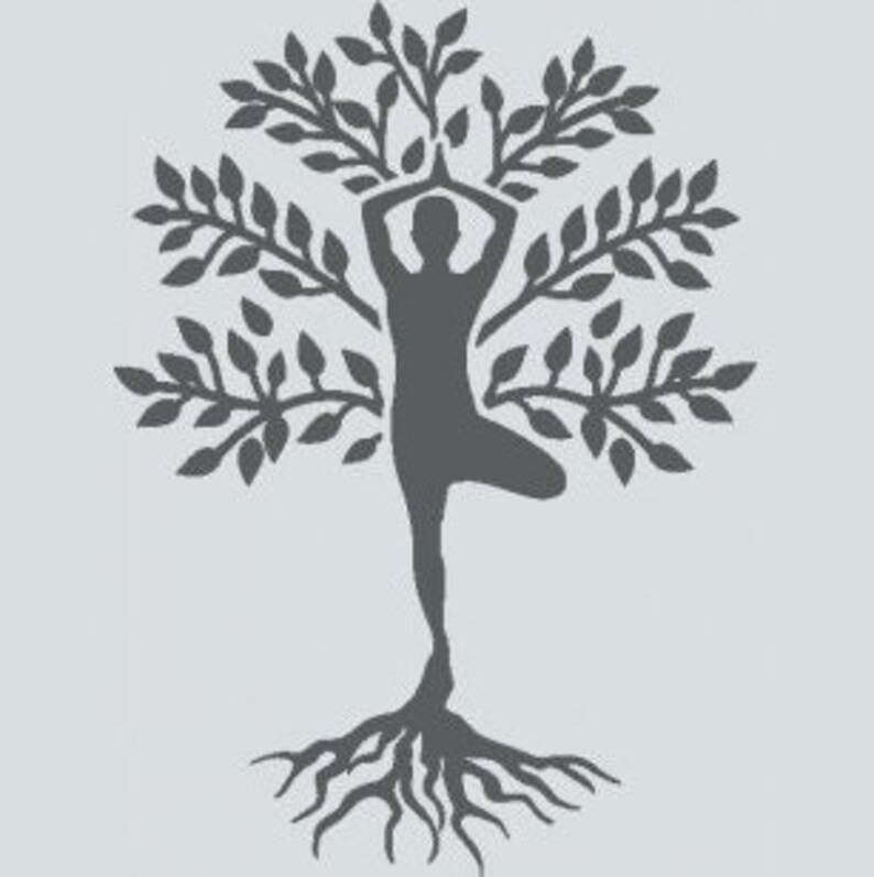 Yoga Tree Pose Wall Decal | Gym & Studio Decor - Etsy