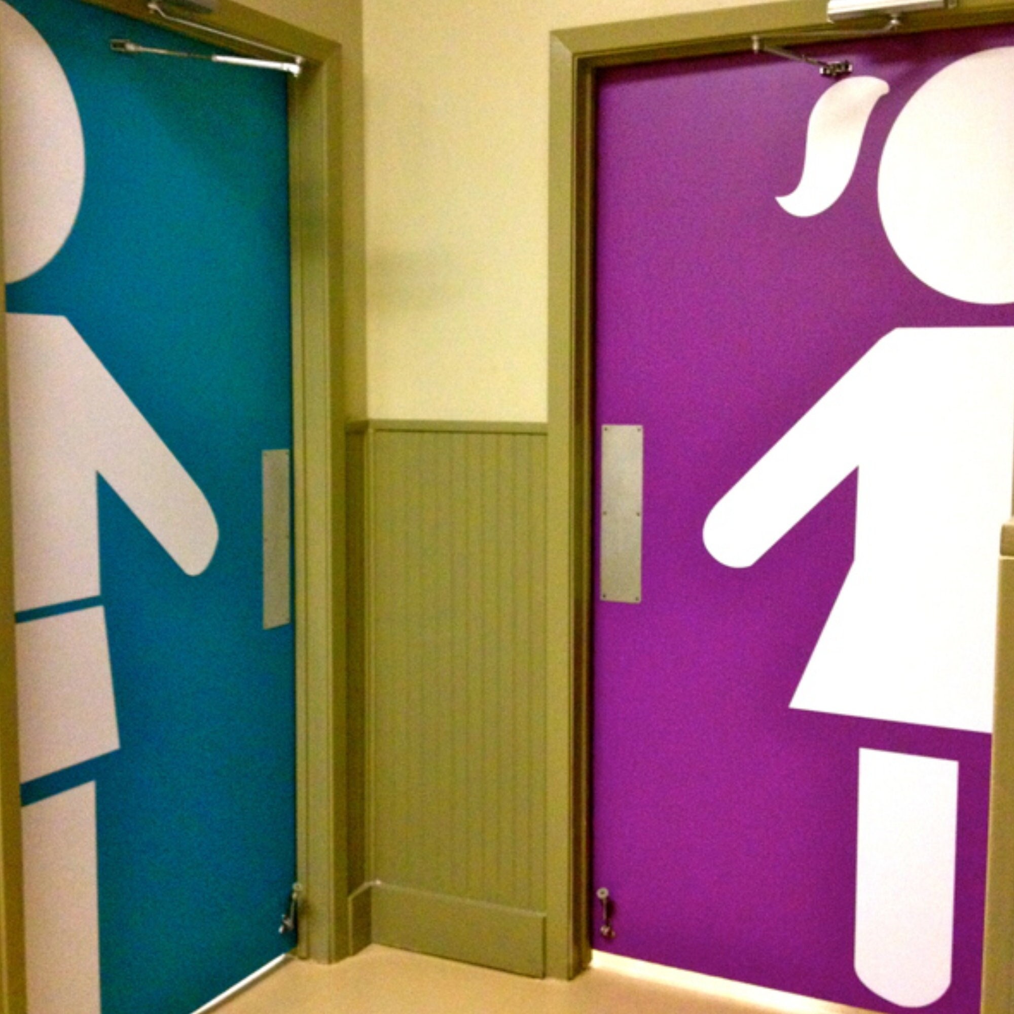 Large Boy & Girl Restroom Wall Decal Signs for Schools - Etsy