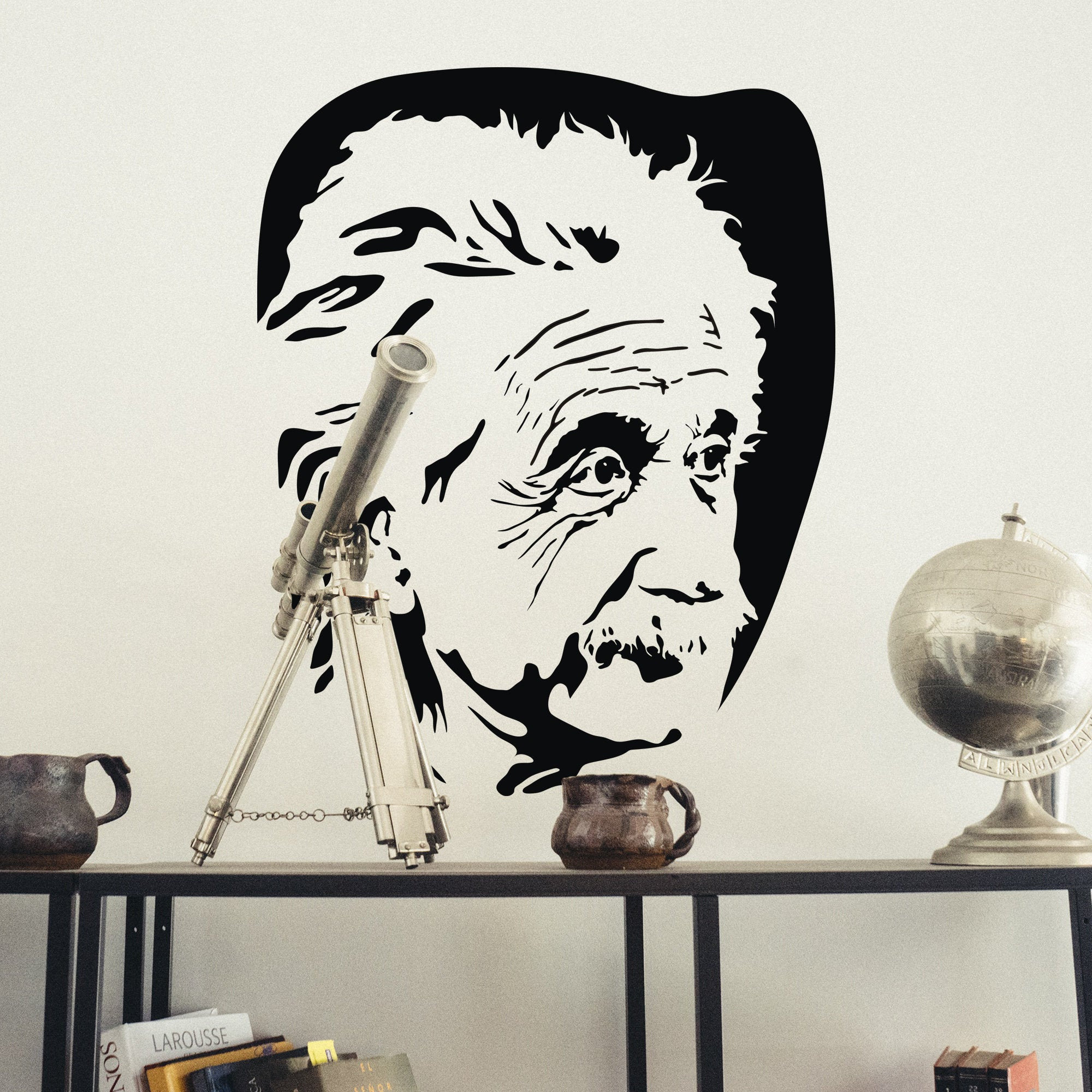Silhuett Av Albert Einstein