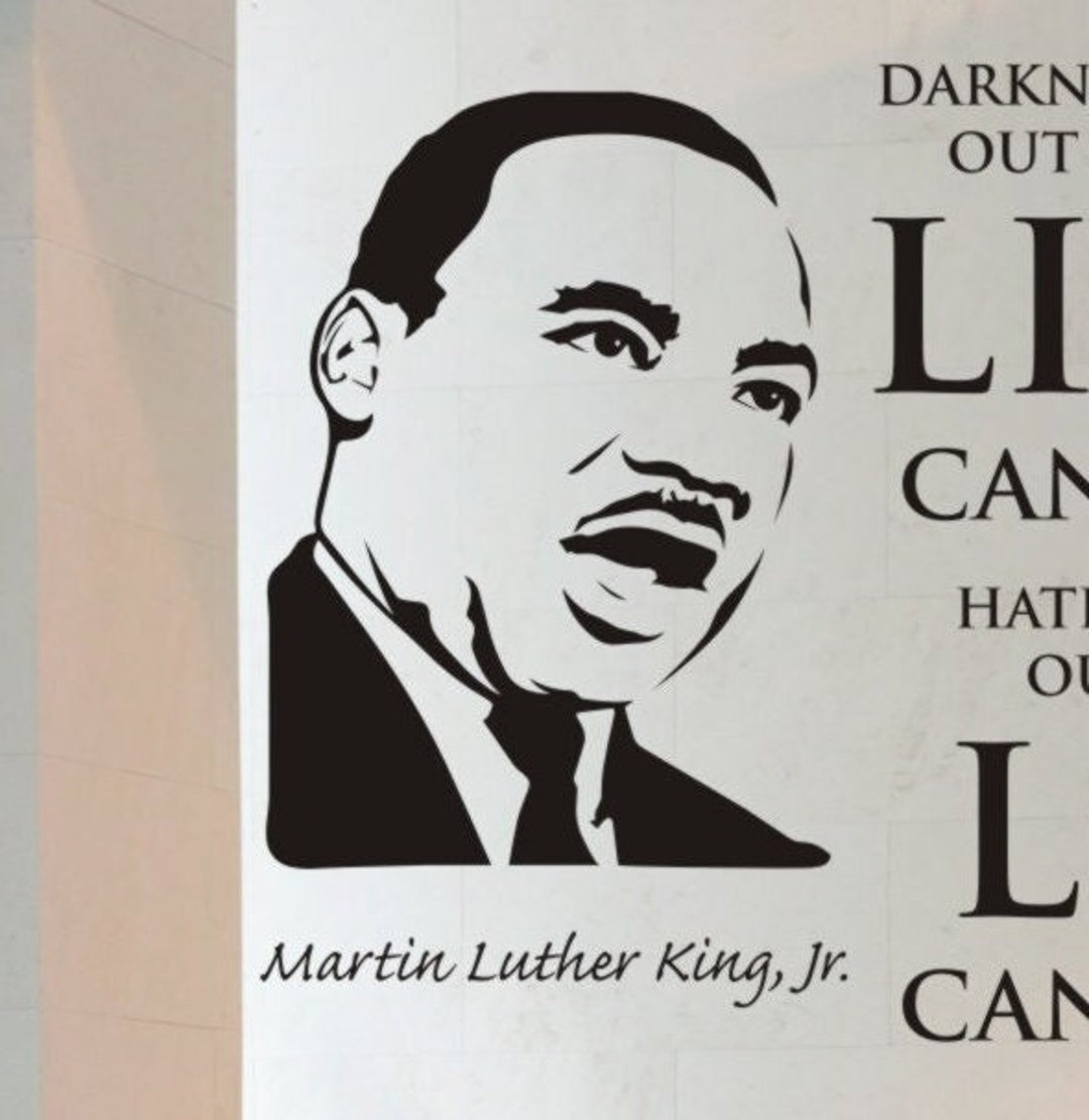 Martin Luther King Jr. Face Silhouette Removable Wall Decal - Etsy