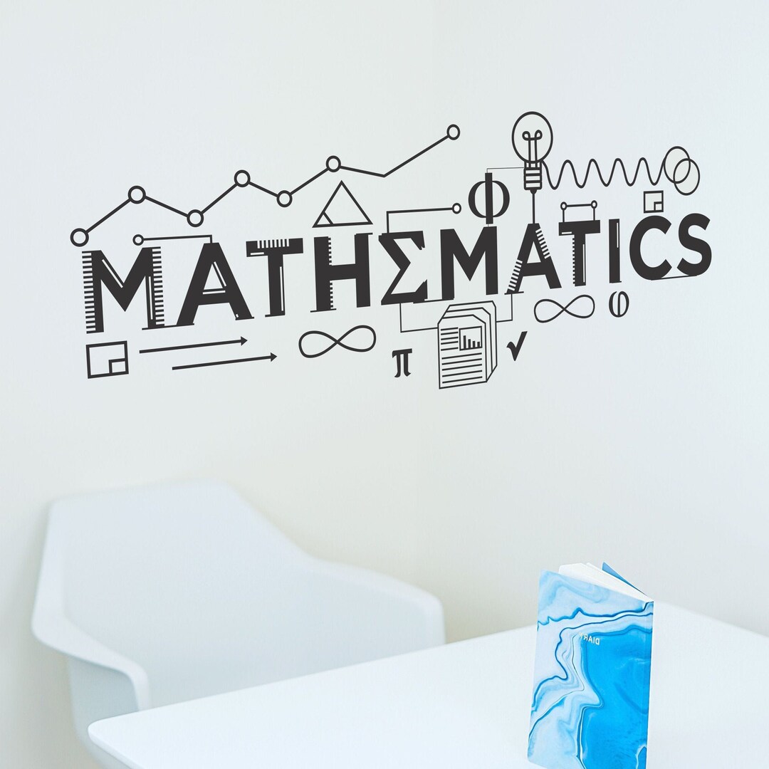 MATHEMATICS Vinyl Wall Decal for Math Teacher Classrooms | Wall Decor ...