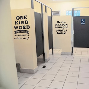 7 Kindness Project Quotes School Bathroom Decal Package, Set of 7 ...