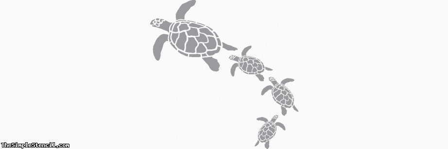 Swimming Sea Turtle Ocean Beach Decals High Quality Self - Etsy