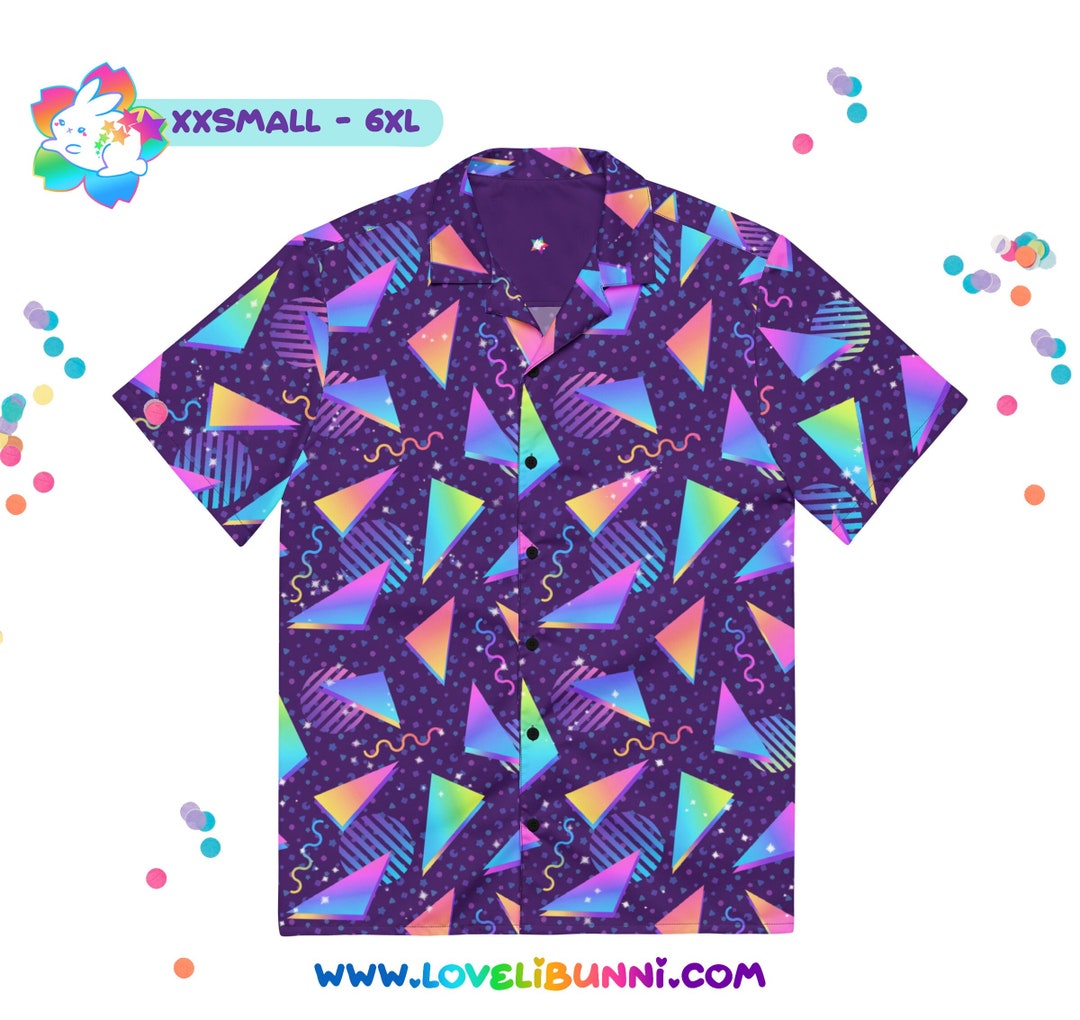 Vaporwave Arcade Carpet | Eco Button up Shirt - Etsy