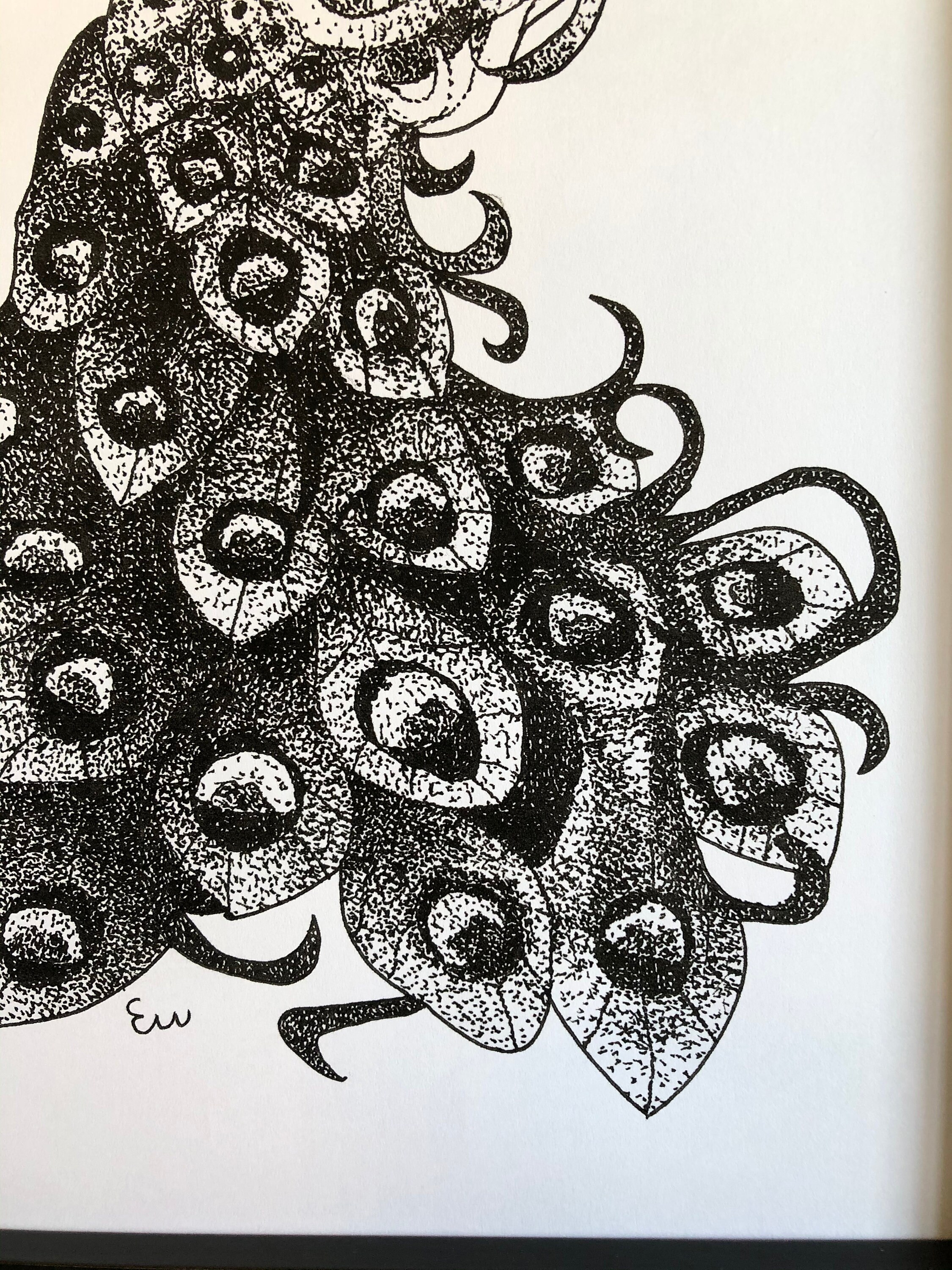 Peacock Wall Art, Pointillism Animal Print - Etsy