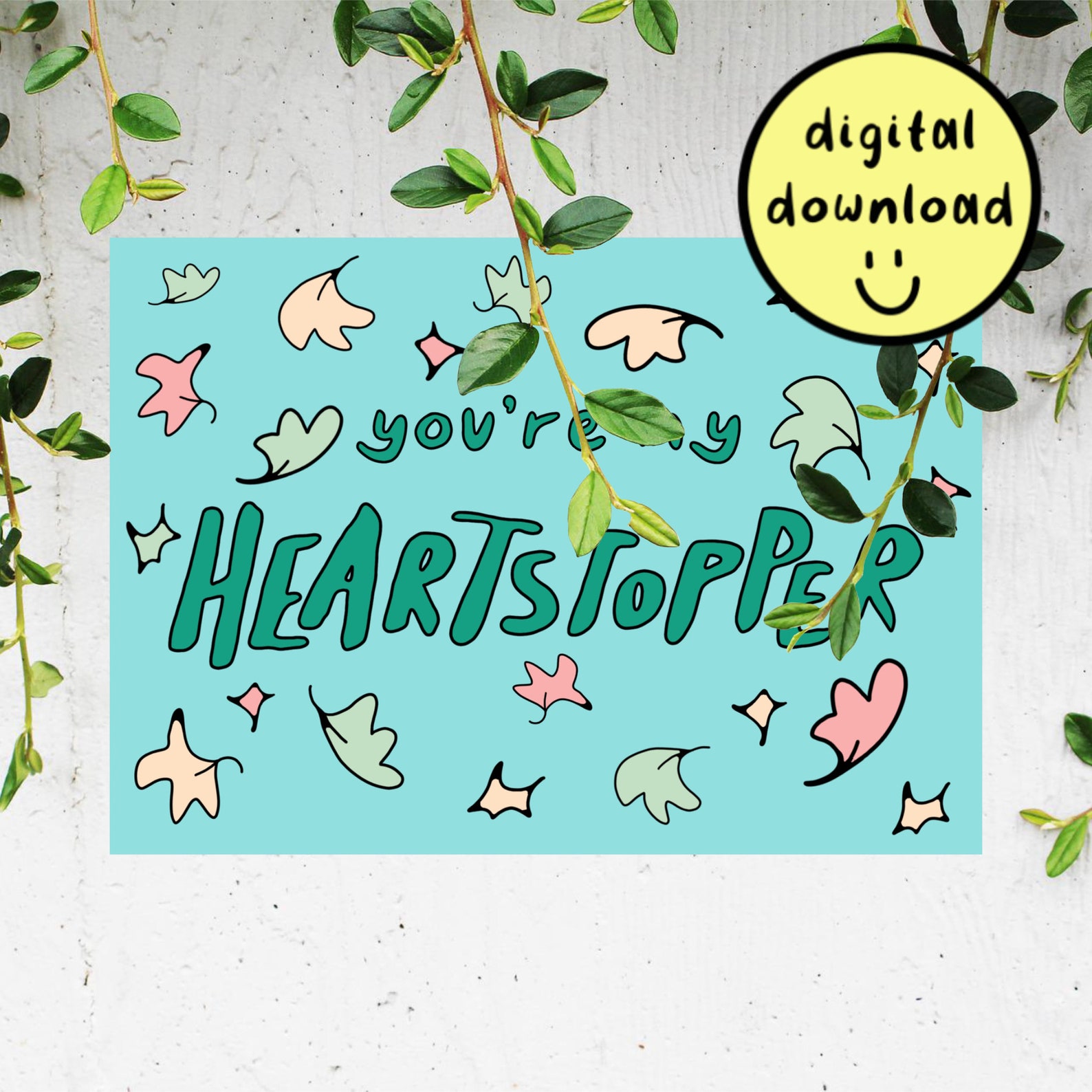 Heartstopper Card, Greeting Card, Gif for Partners, LGBTQ+ - Etsy UK