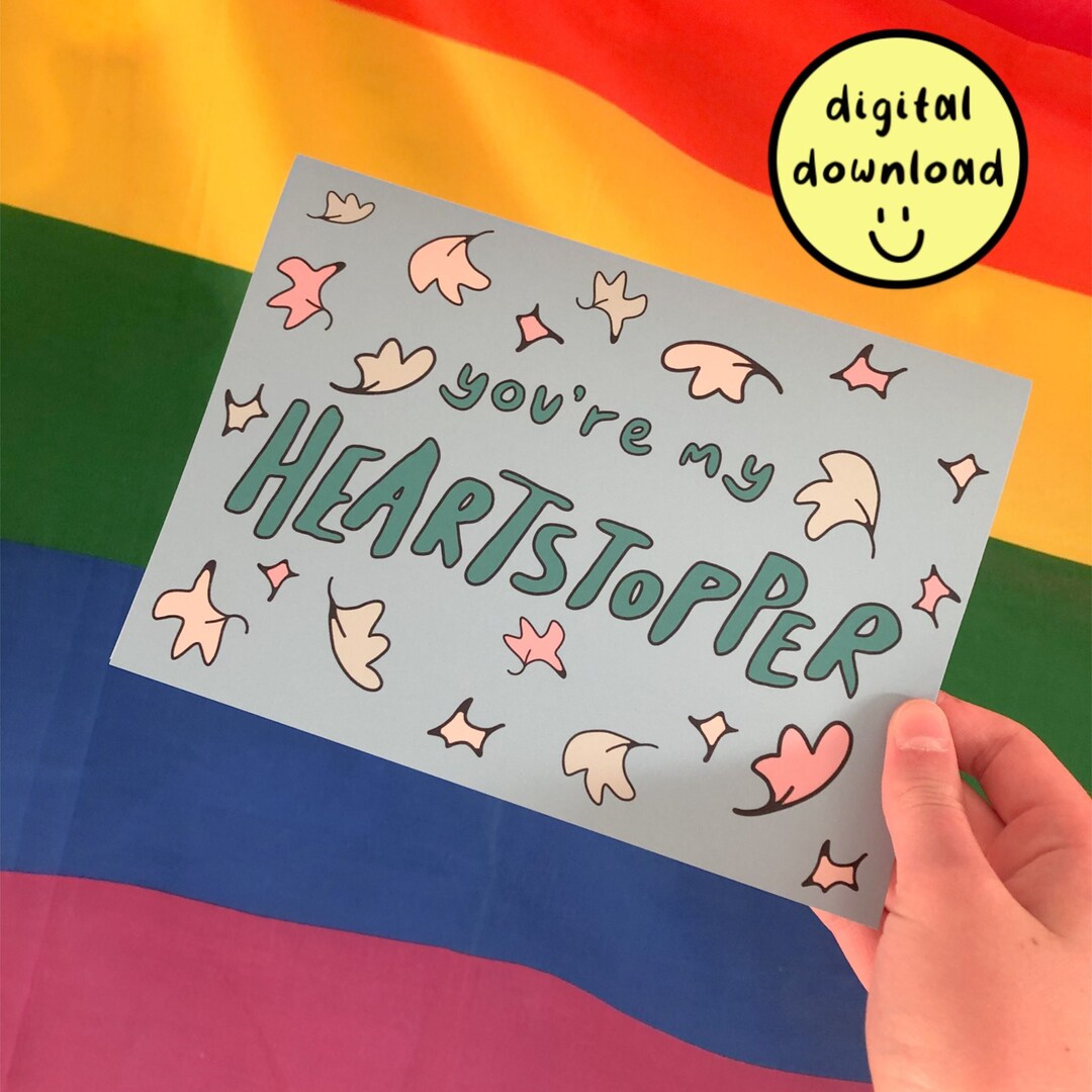 Heartstopper Card, Greeting Card, Gif for Partners, LGBTQ+ - Etsy UK