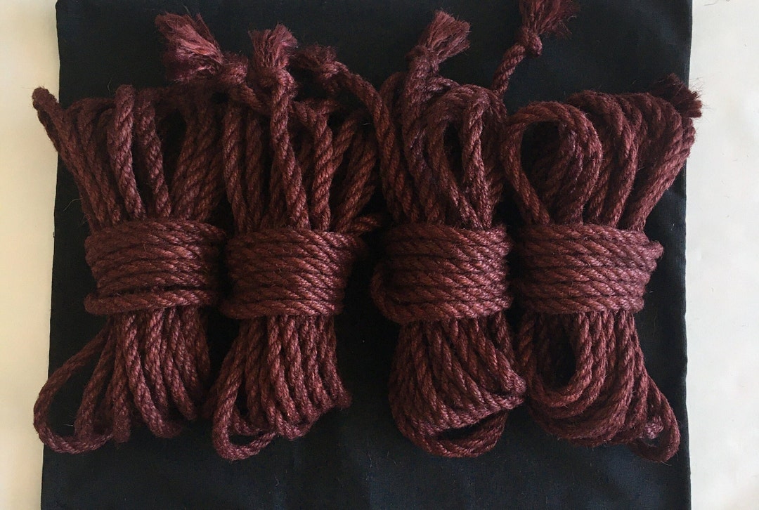 Jute Set Shibari Suspension Ropes Kit 4pcs 26,25f 0,31 8mm Handmade - Etsy