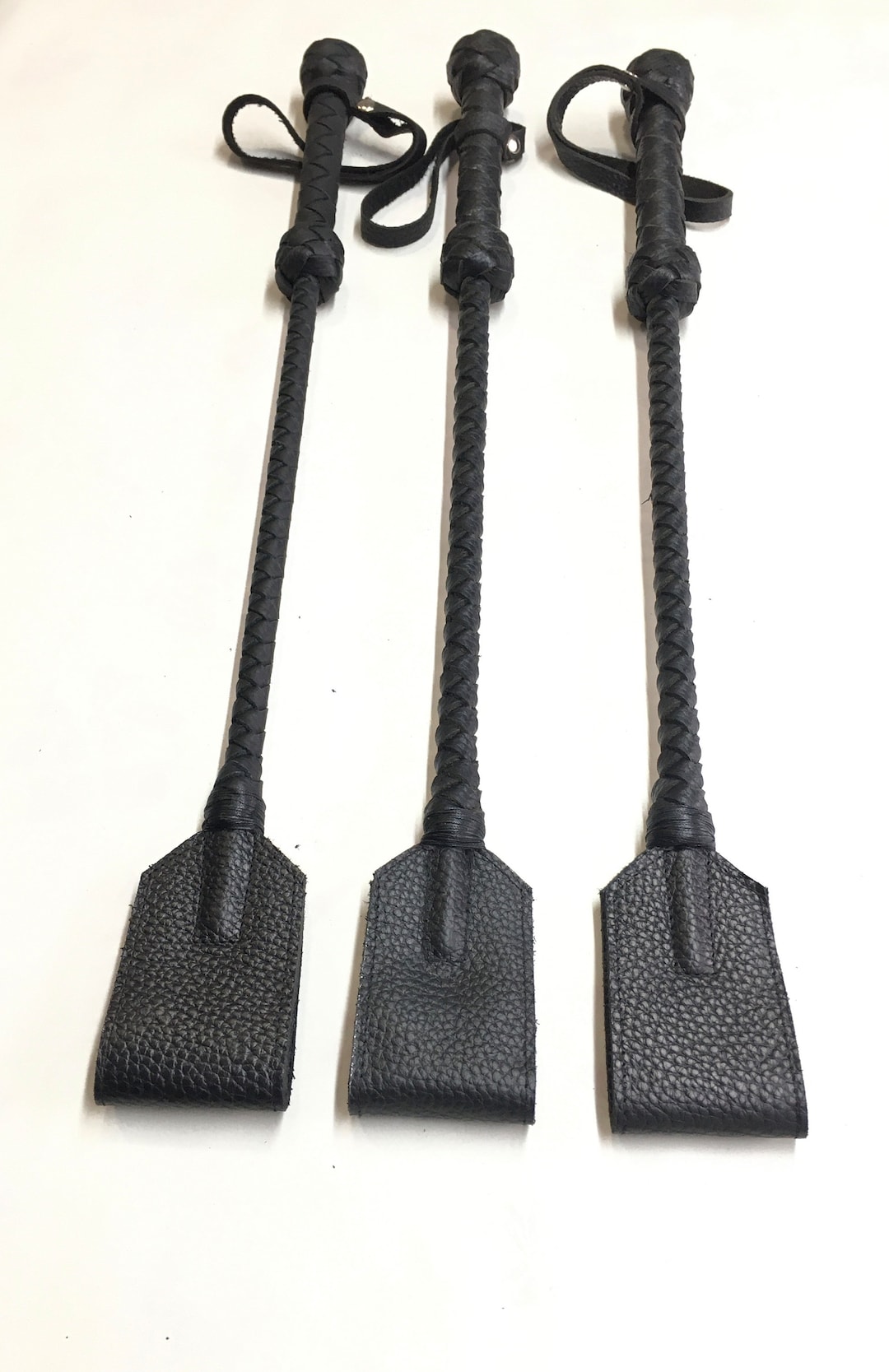 Black Riding Crop - Genuine Leather 19,7" (55 Cm) Handcrafted - Etsy