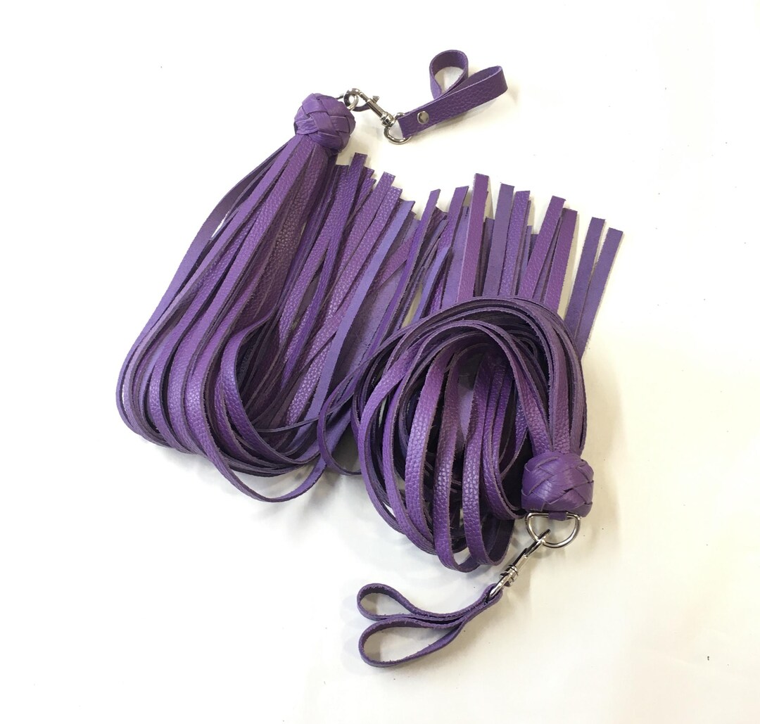 Leather Finger Flogger 30 Long Tail Spanking Swivel Whip - Handmade - Etsy