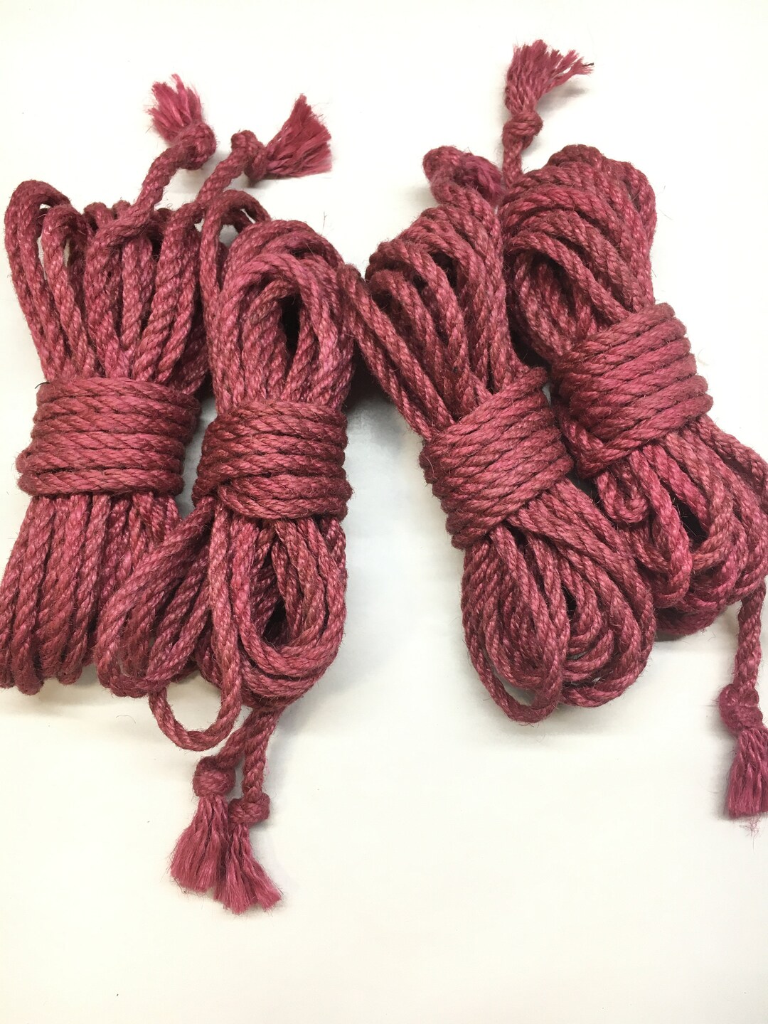 Shibari Jute Ropes 4 Pcs Color PINK Handmade - Etsy