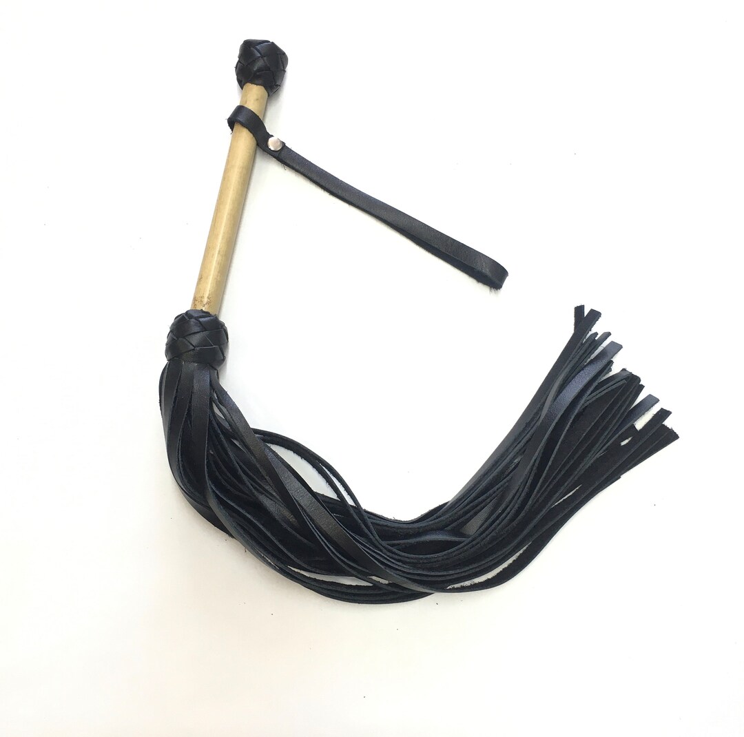 Flogger 30 Tail Bamboo Handle Leather Whip Handmade - Etsy
