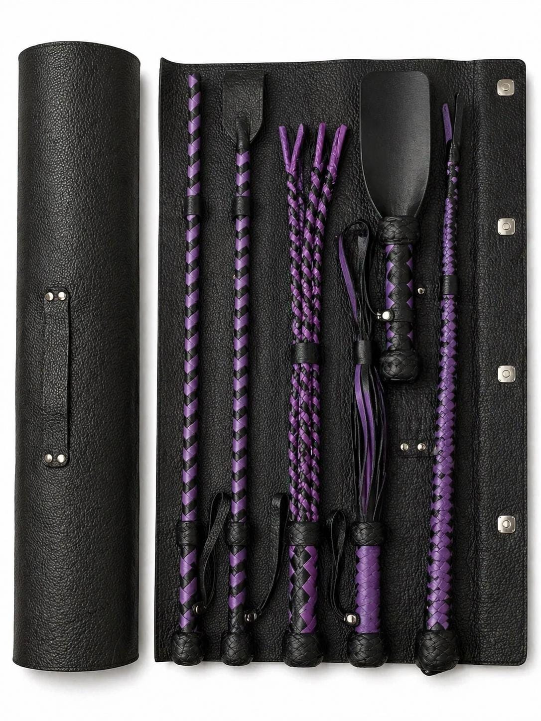 Leather Flogger Storage Wrap, Handmade Whip & Paddle Organizer Case ...