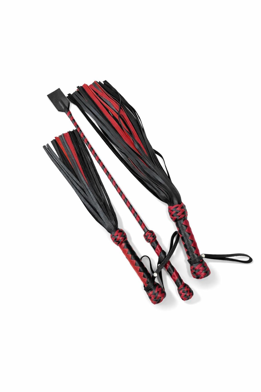 Leather Whip Kit - Flogger 50 Tails & Riding Crop 29 Inch, Flog 30 Tail ...