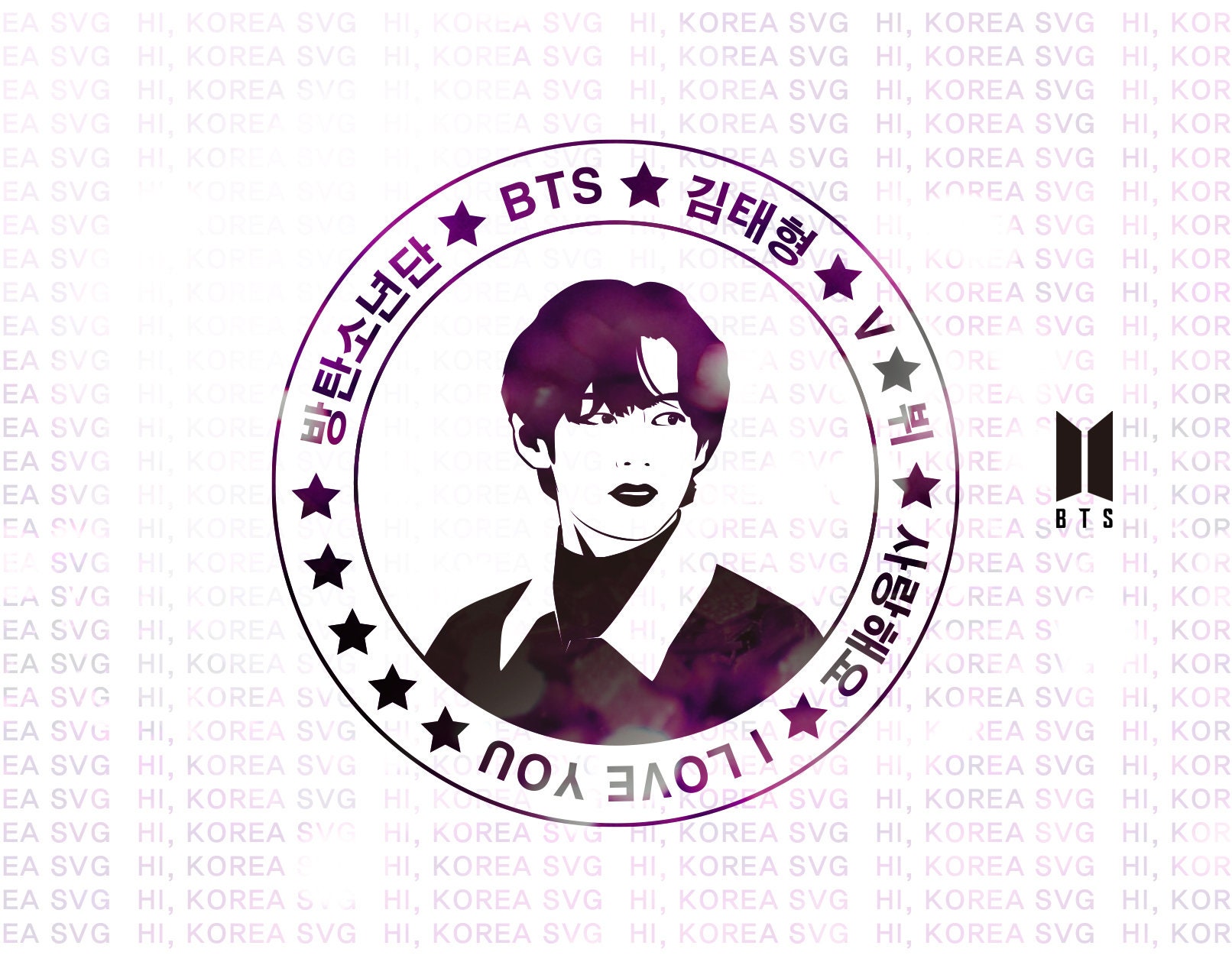 Alta calidad / BTS svg / V SVG / V sticker / bts V shirt / K-Pop / Svg ...