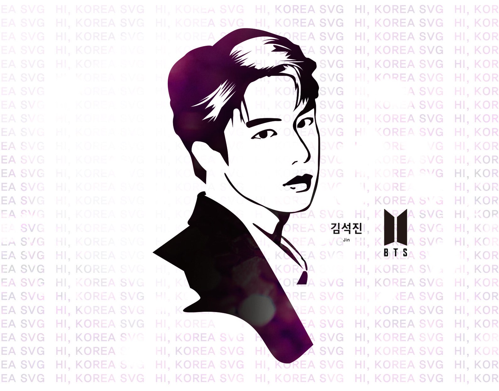 High Quality BTS SVG Bts Jin SVG Bts Jin Face Bts Jin Sticker Bts Jin ...