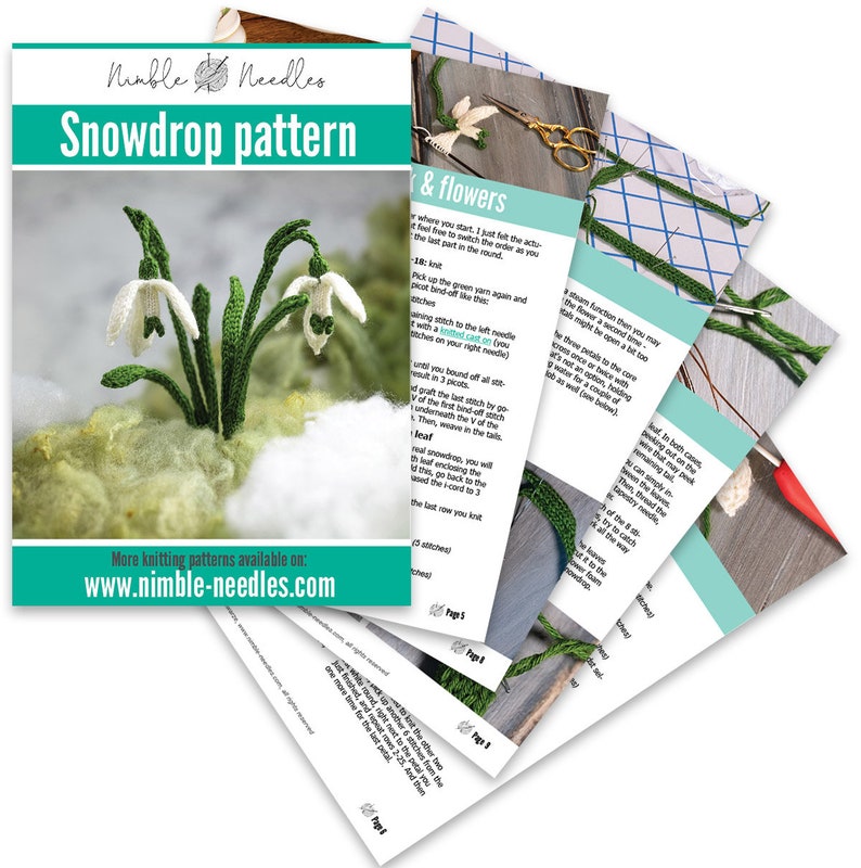 Snowdrop Knitting Pattern - Etsy