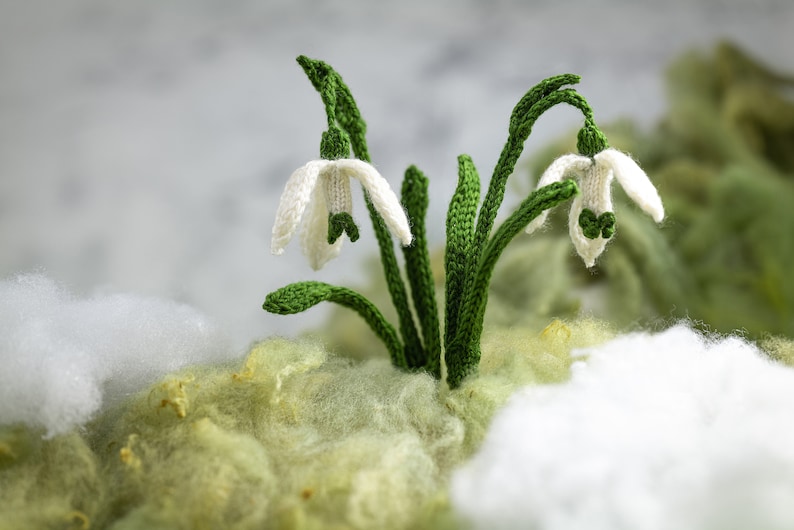 Snowdrop knitting pattern | Etsy