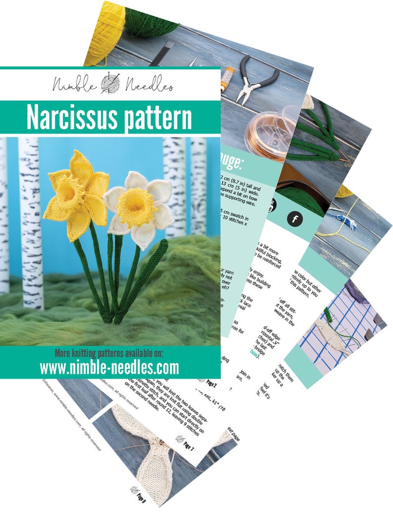 Daffodil Knitting Pattern - Etsy