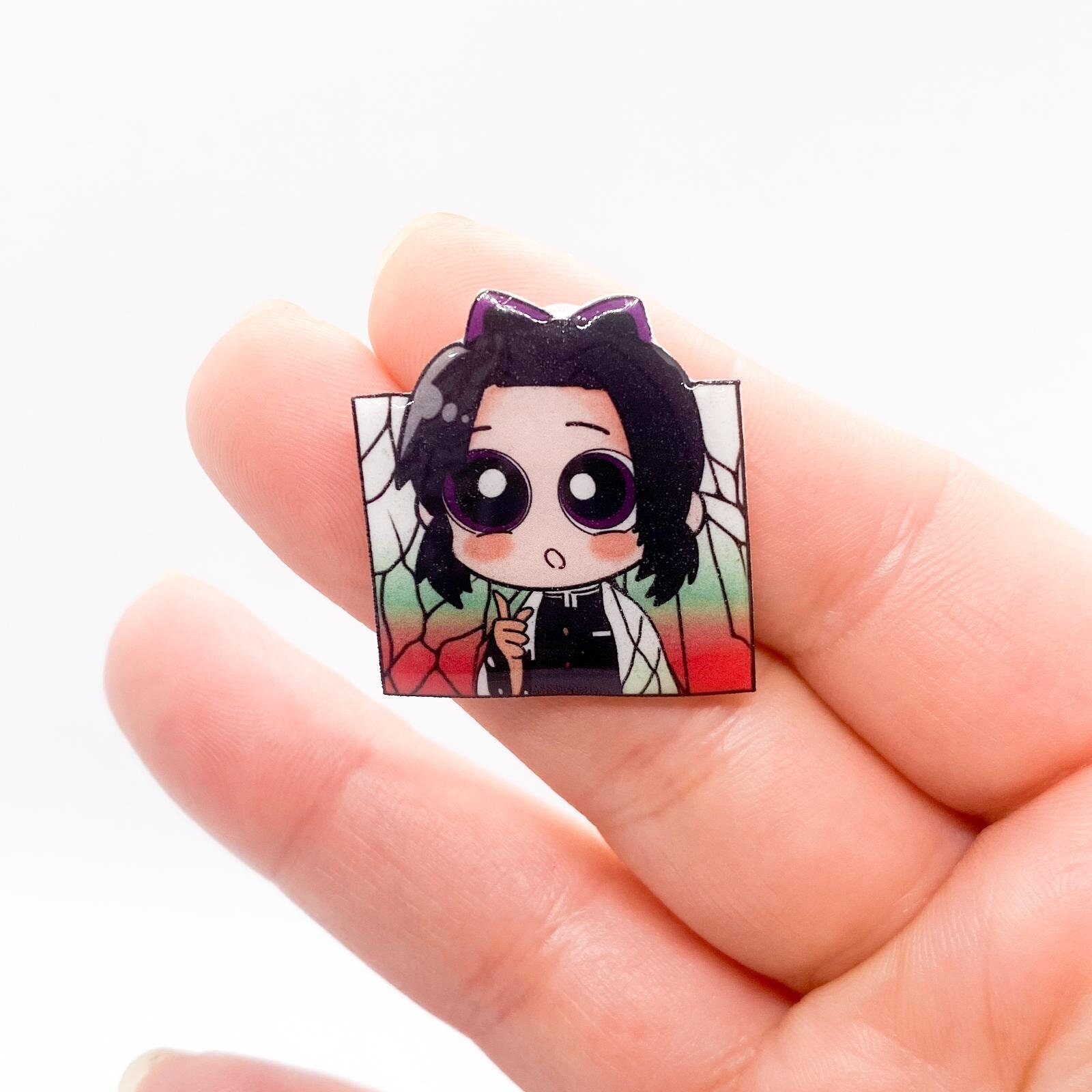 Shinobu Kocho Badge, Demon Slayer Badges, Otaku Accessory , Gift for ...