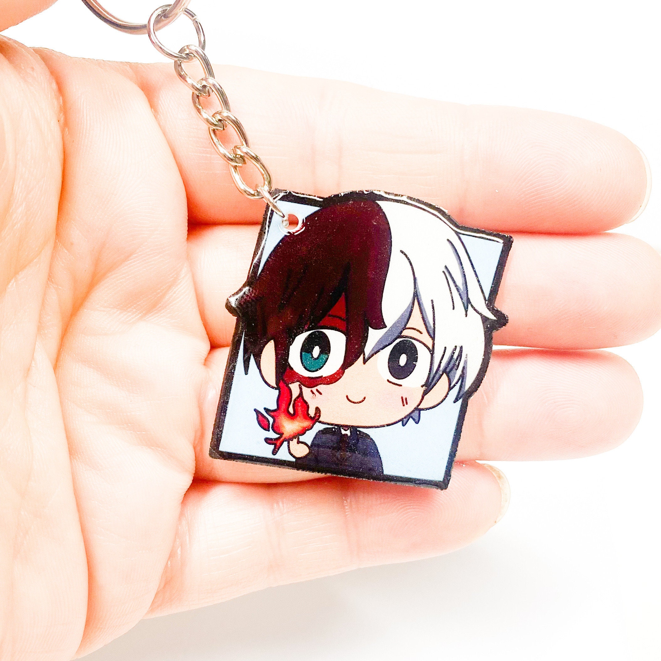 Shoto Todoroki Keychain,my Hero Academia Accessories, Otaku Gift for ...