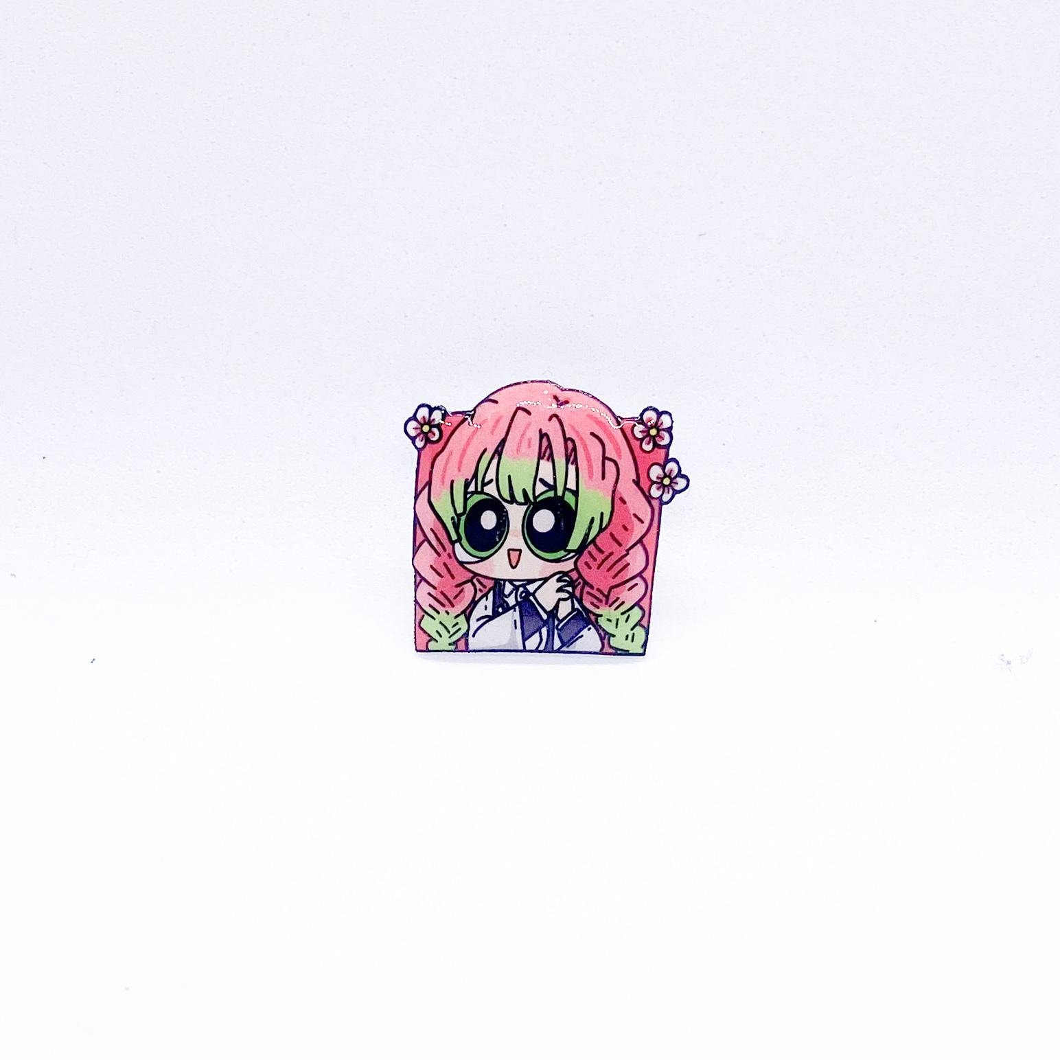 Mitsuri Kanroji Badge, Demon Slayer Badges, Otaku Accessory , Gift for ...