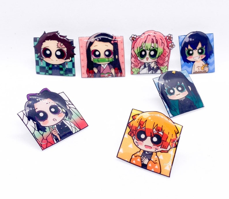 Mitsuri Kanroji Badge, Demon Slayer Badges, Otaku Accessory , Gift for ...