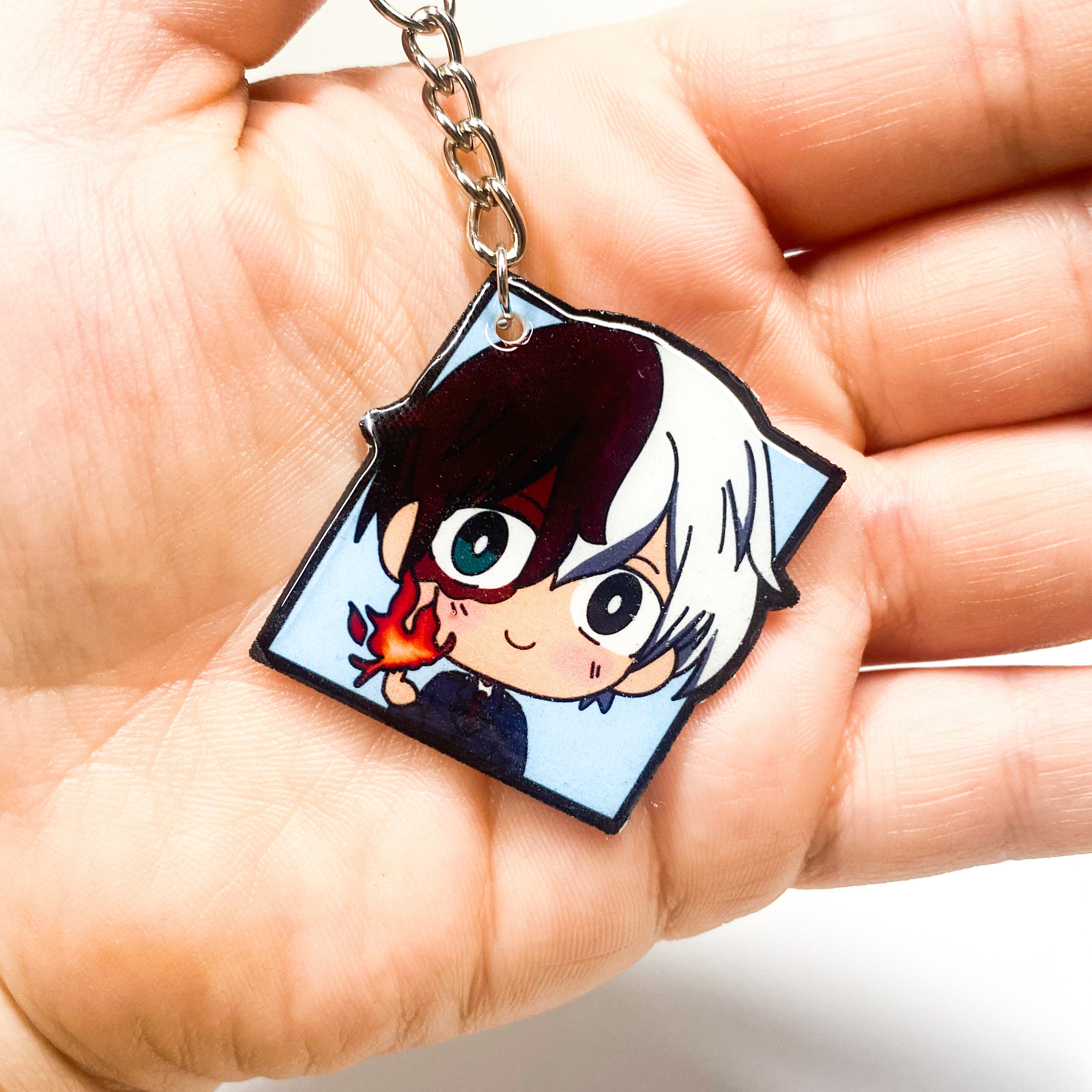 Shoto Todoroki Keychain,my Hero Academia Accessories, Otaku Gift for ...