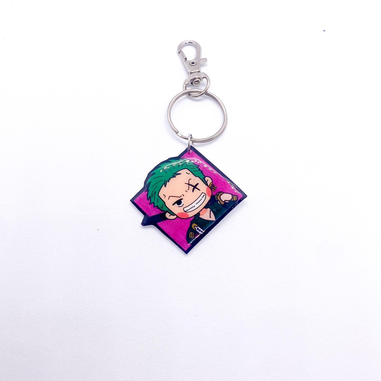 Roronoa Zoro Accessories Otaku Gift for Him Keychain Collection Anime ...