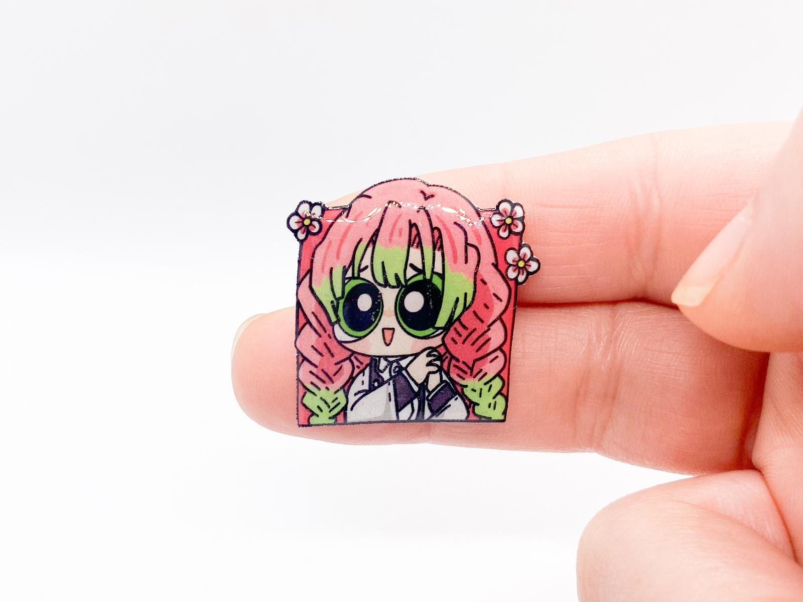 Mitsuri Kanroji Badge, Demon Slayer Badges, Otaku Accessory , Gift for ...