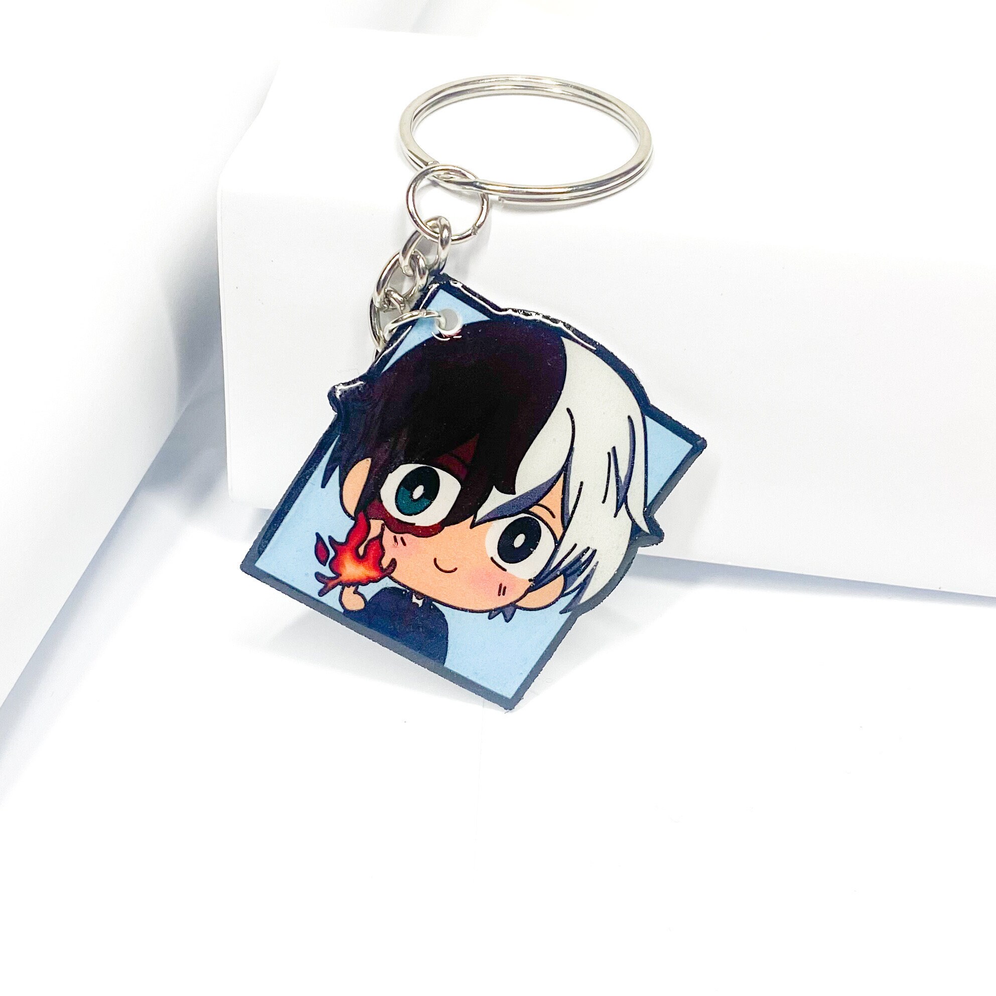Shoto Todoroki Keychain,my Hero Academia Accessories, Otaku Gift for ...