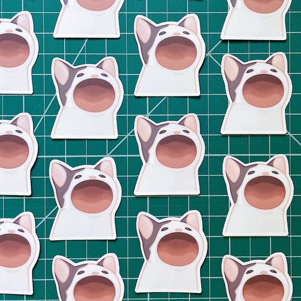 Pop Cat Sticker - Etsy