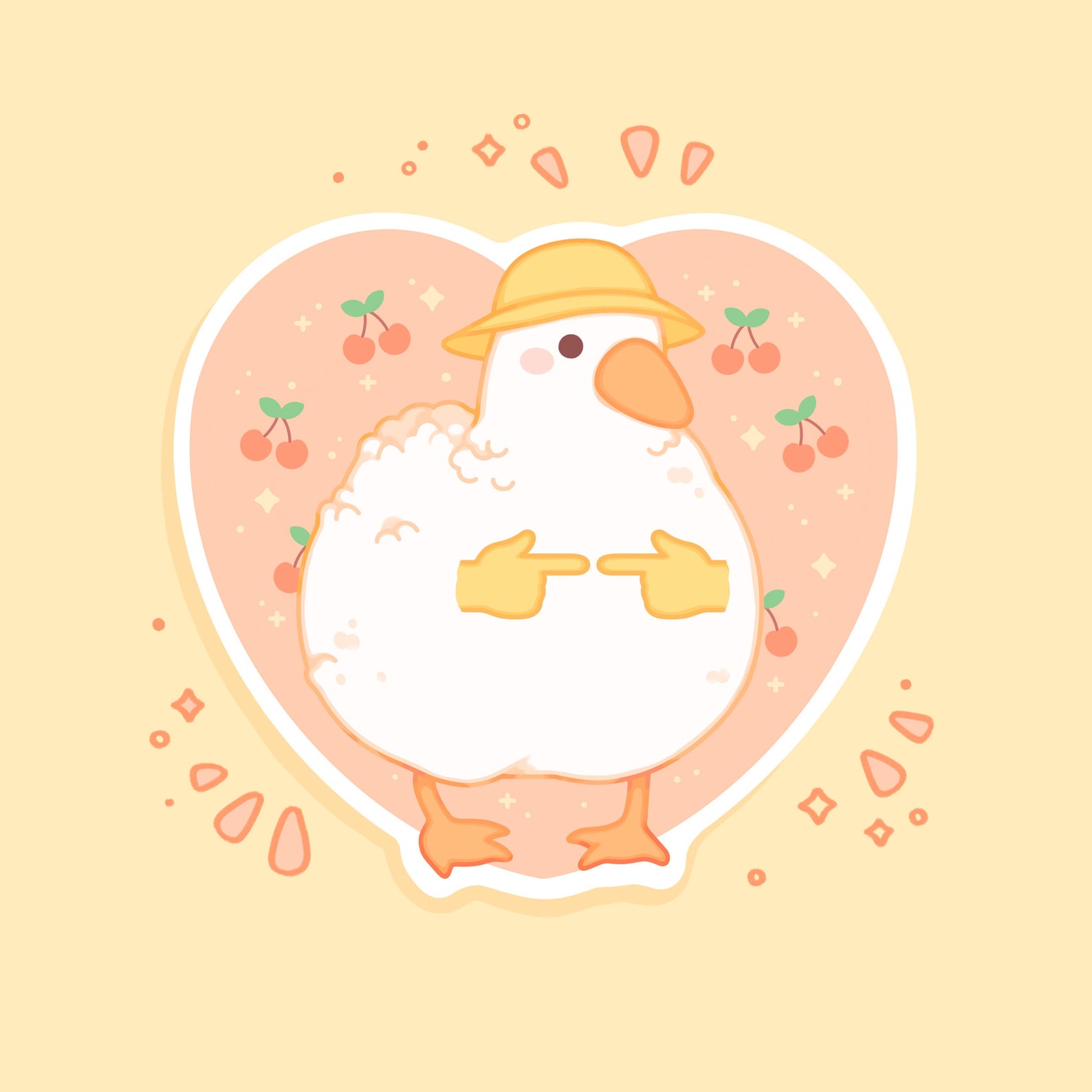 Shy Duck Meme Vinyl Matte Sticker Die Cut Stickers Cute - Etsy