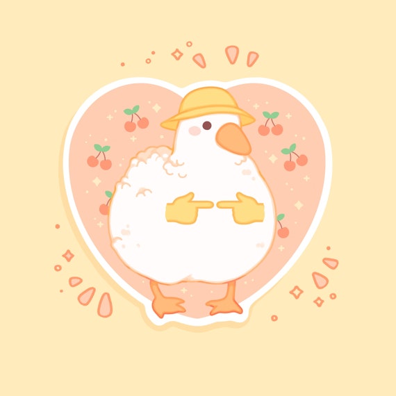 Shy Duck Meme Vinyl Matte Sticker Die Cut Stickers Cute - Etsy Australia