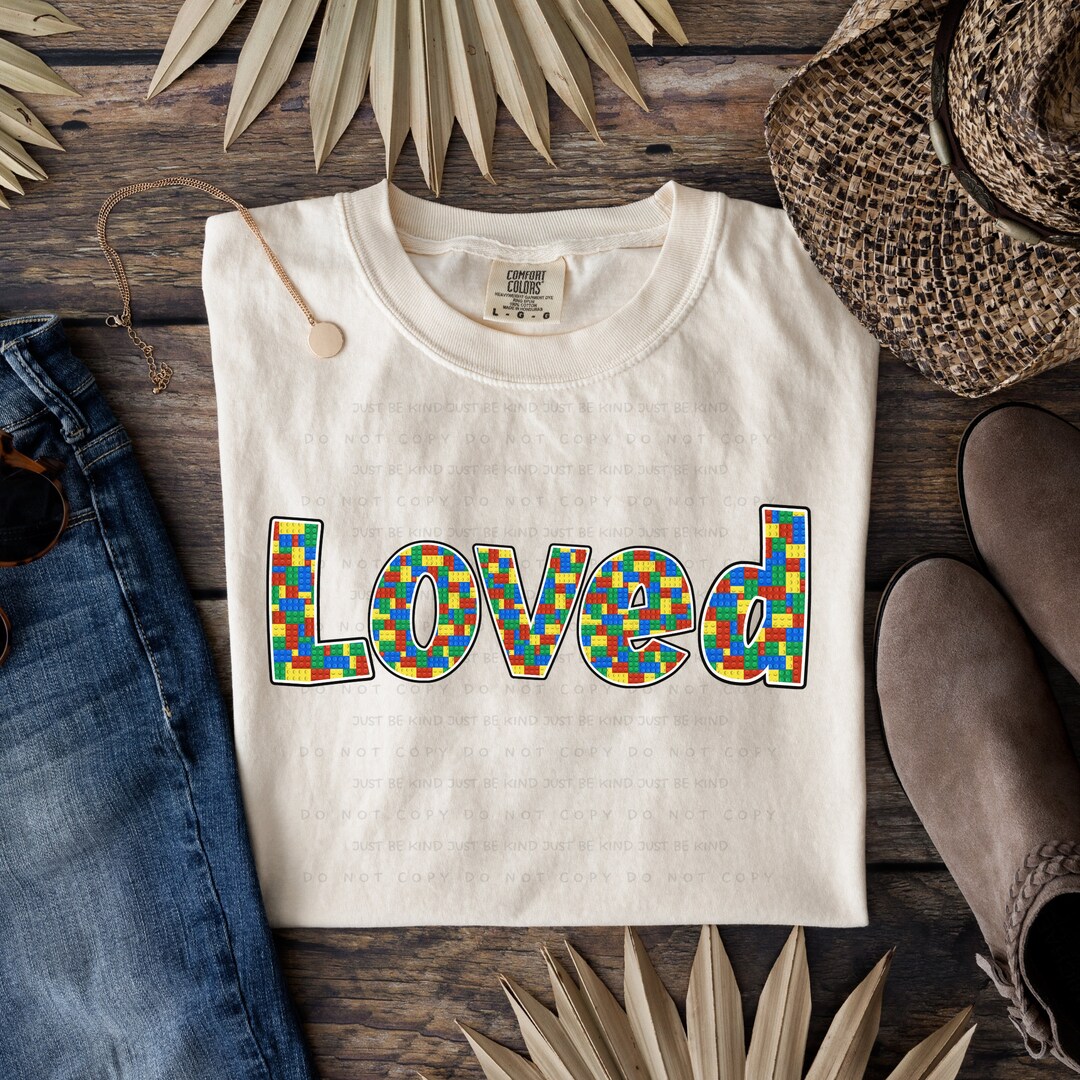 Loved Colorful Legos | Instant Download | PNG | Sublimation Design - Etsy