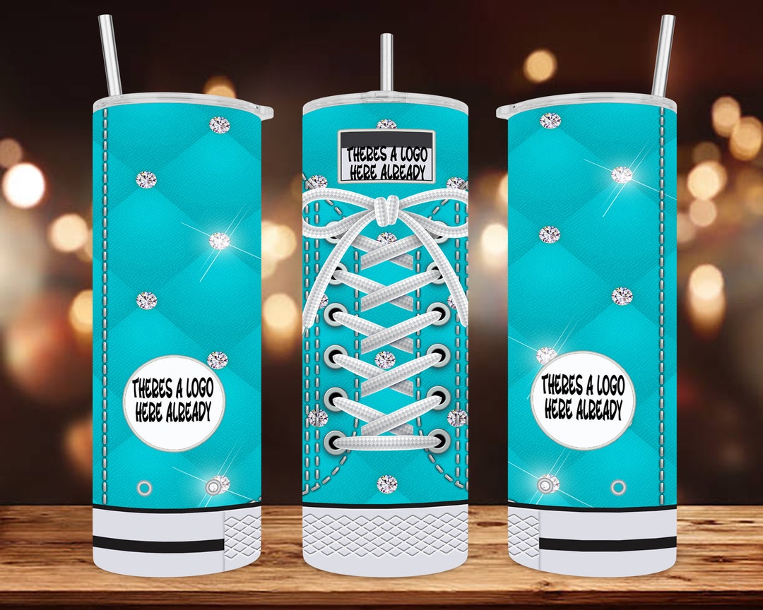 20 Oz Skinny Tumbler Shoe Wrap • Blue/chucks • (acknowledgement That ...