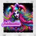 A Colorful Neon Jester/ Clown• PNG Sublimation Design • Digital Art ...