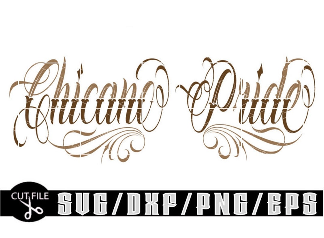 Chicano Pride Half Tone Script Writing Svg/ Layered Digital Downloads ...