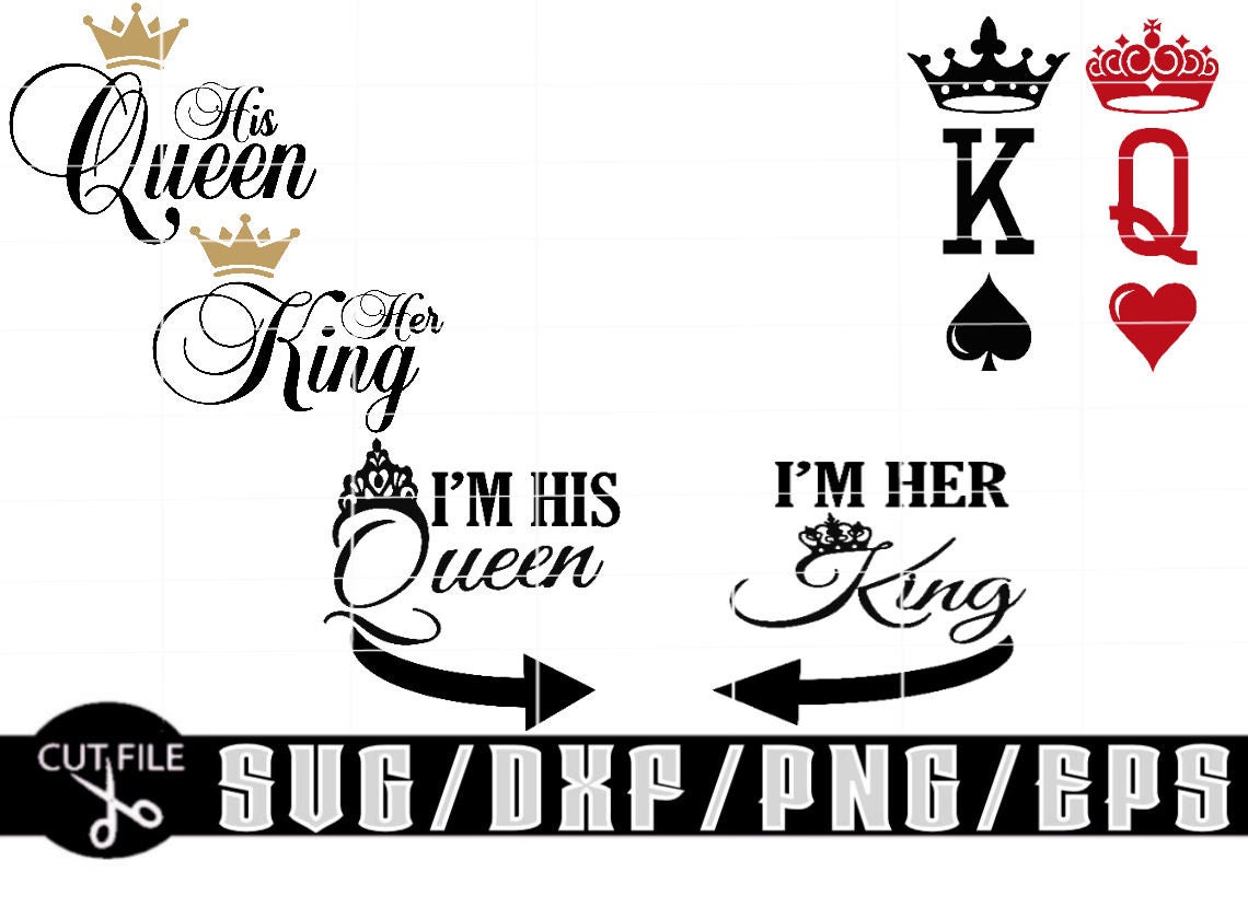 His Queen / Her King | King and Queen / Layered Digital Downloads for ...