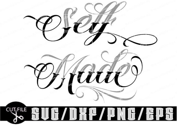 Self Made in Two Toned Script Svg/layered Digital Downloads | Etsy