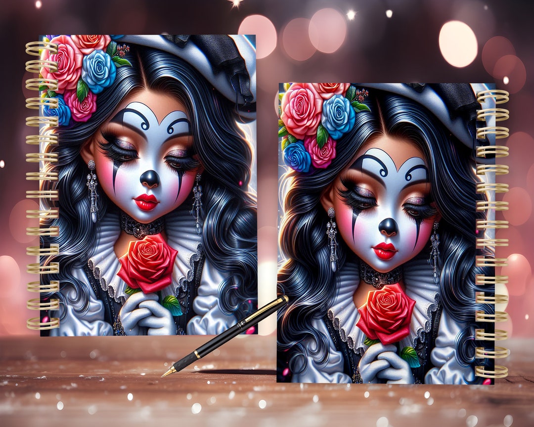 Cute Chibi Mime Journal Cover • Printable Planner Cover • Journal ...